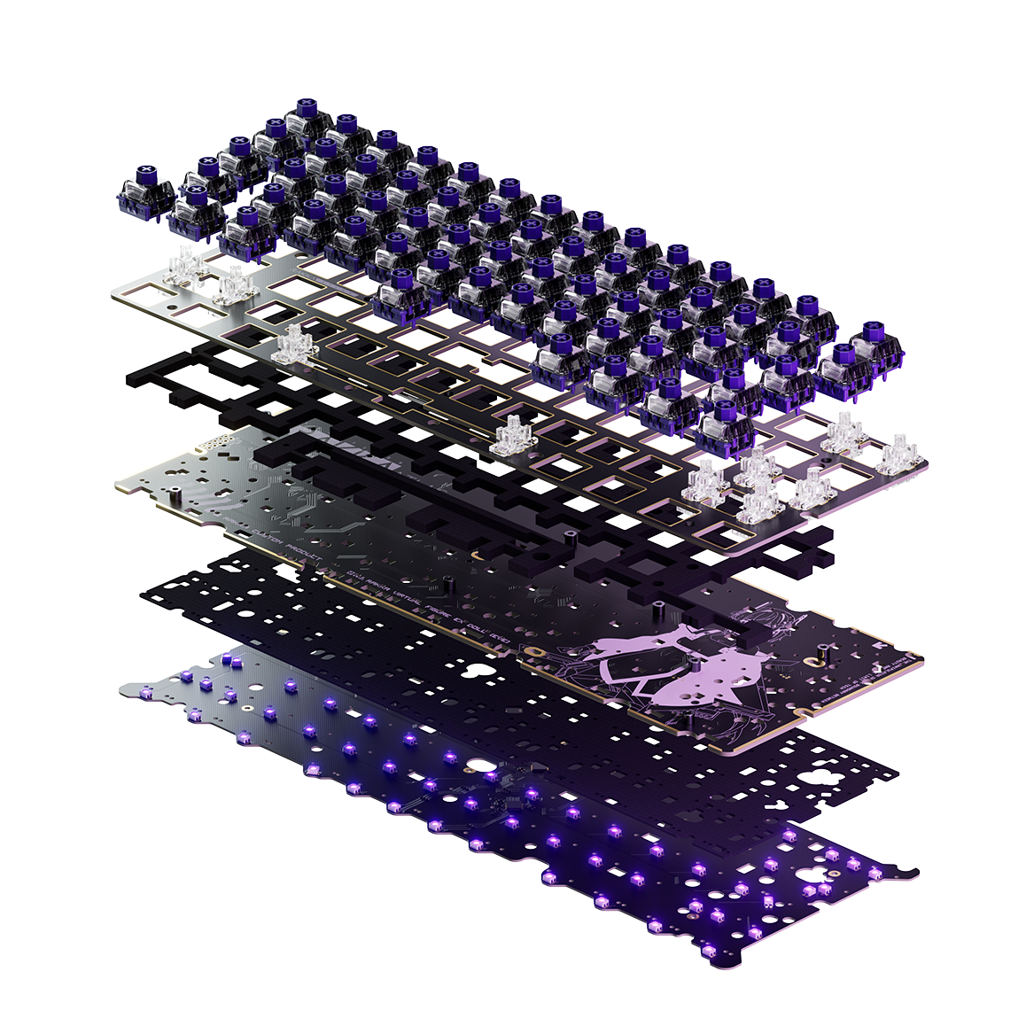 Rakka60 Atlas HE Keyboard PCB Module – Keybay Tech